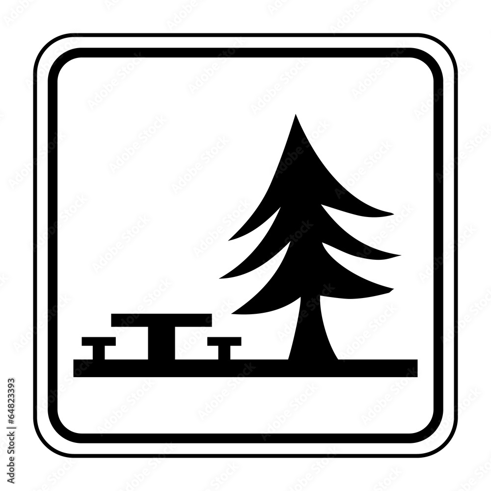 Logo emplacement pique nique. Stock Vector | Adobe Stock