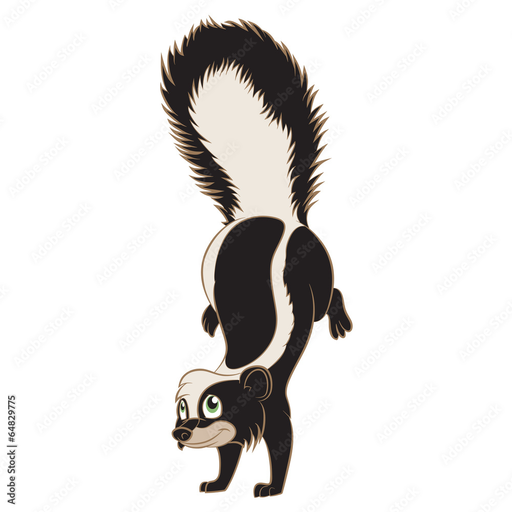 Cartoon Skunk Stock Vector | Adobe Stock