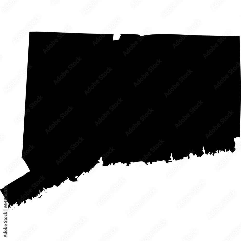High detailed vector map - Connecticut. Stock Vector | Adobe Stock