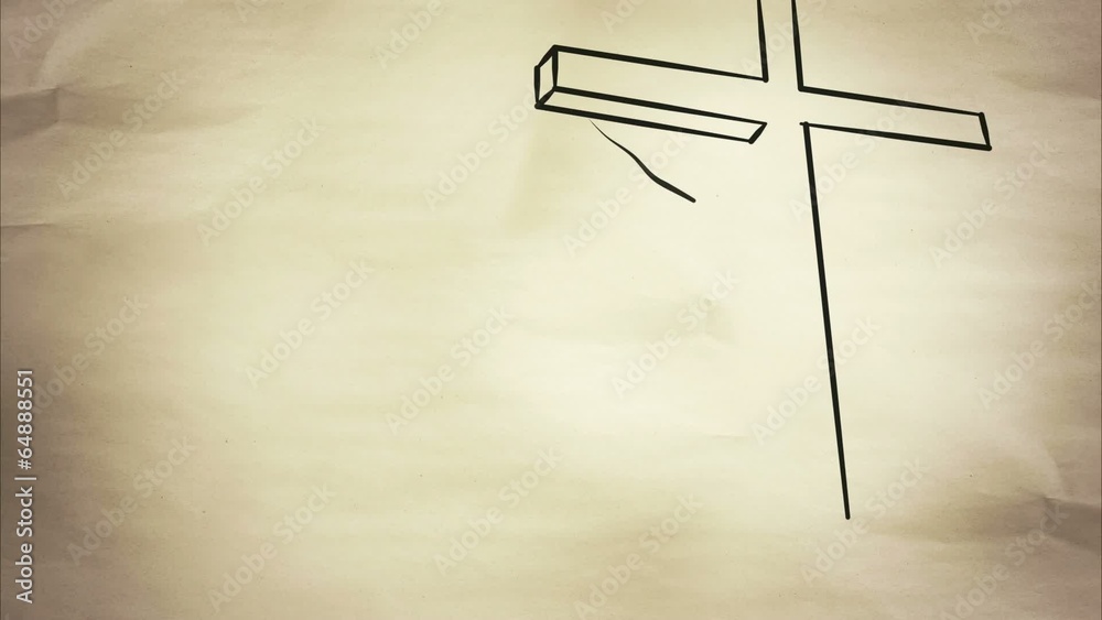 Three Cross Sketch Looping Animation with alpha matte Stock Video ...