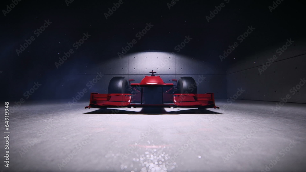Formula 1 racing car in the pit Stock Video | Adobe Stock