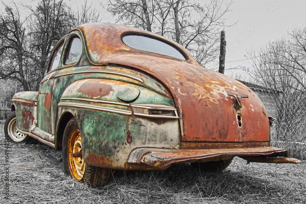 Altes, rostiges Auto Stock-Foto | Adobe Stock