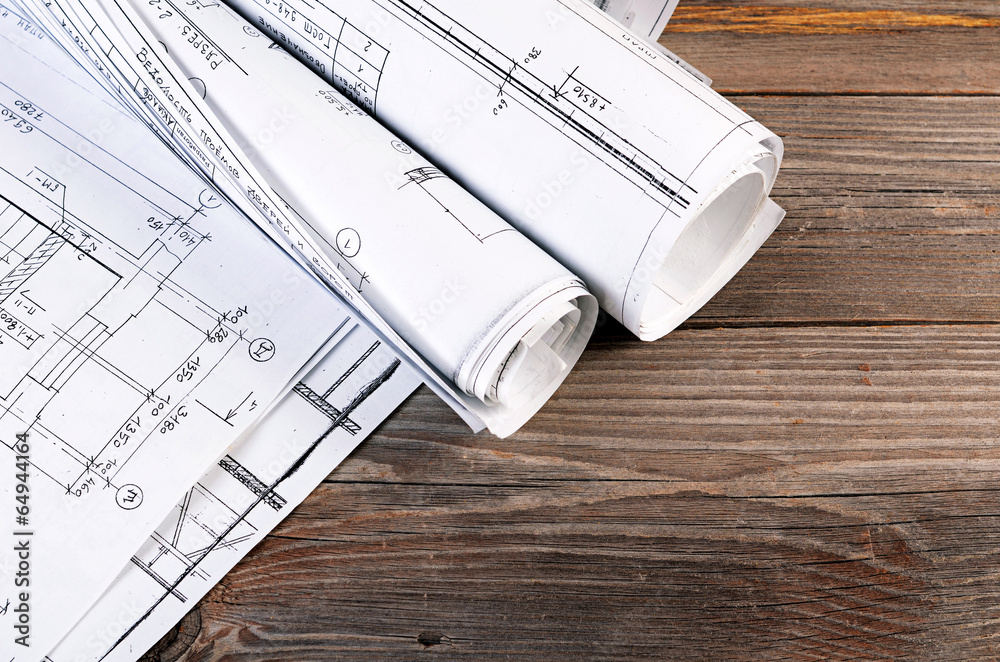 Projects of houses on the background Stock-Foto | Adobe Stock