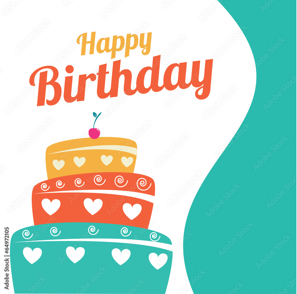 Birthday design Stock Vector | Adobe Stock