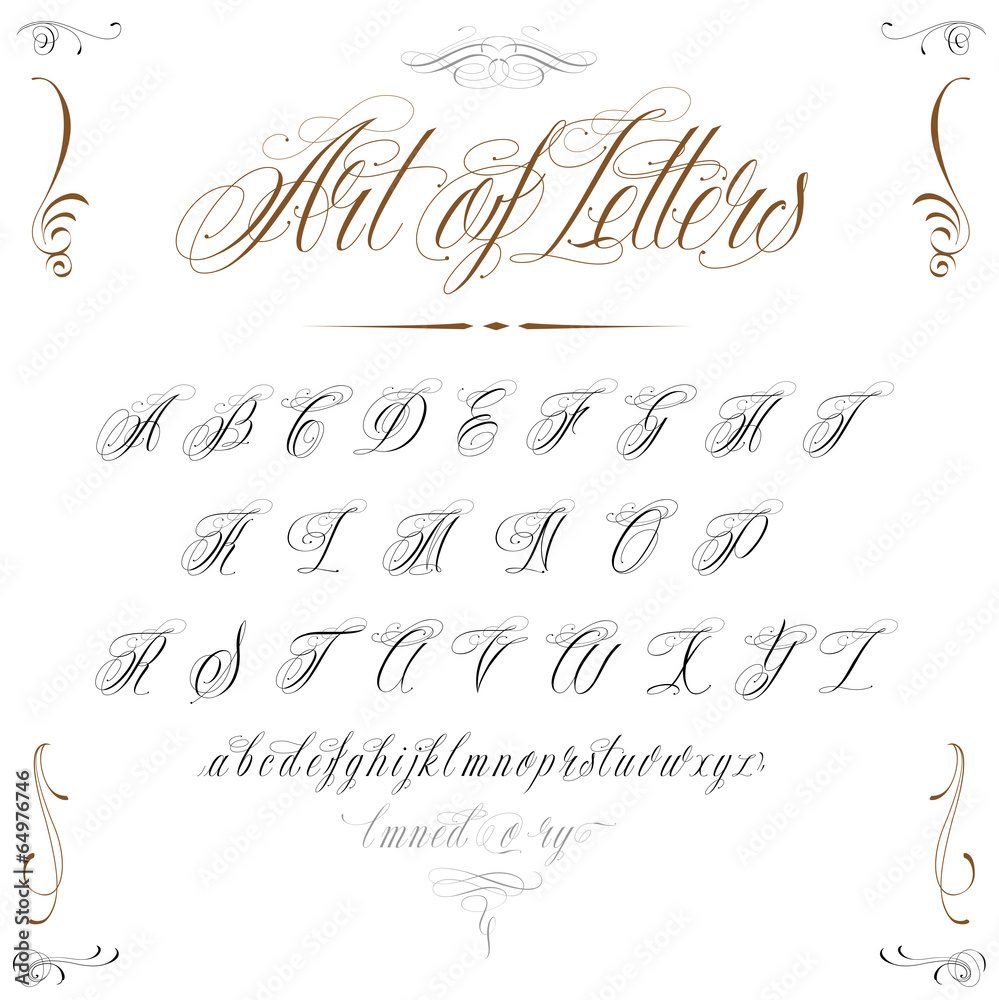 Tattoo ABC Stock Vector | Adobe Stock