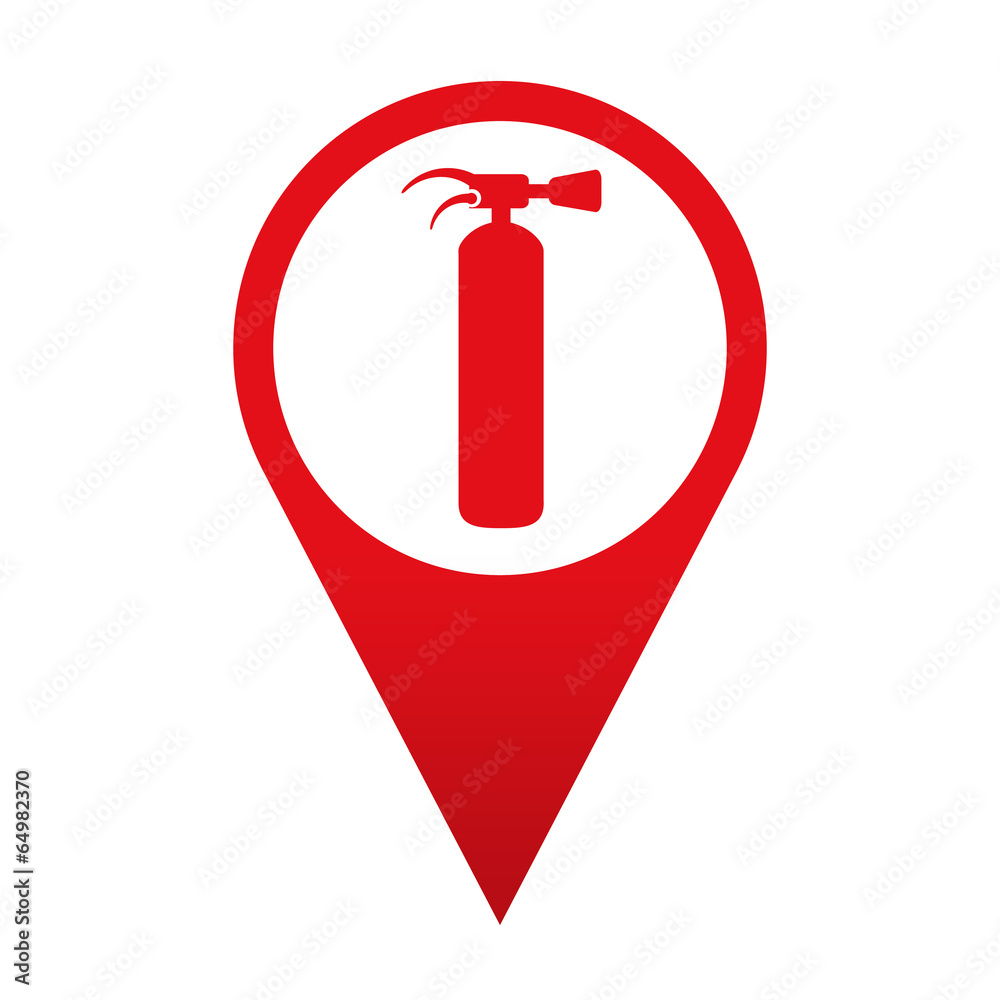 Icono localizacion simbolo extintor ilustración de Stock | Adobe Stock