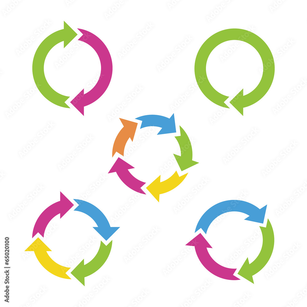 Colorful cycle arrows. Vector illustration. Stock Vector | Adobe Stock