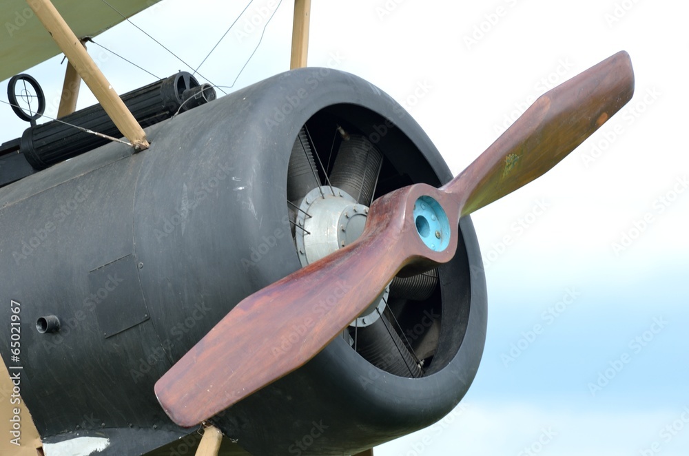 Front of world war one plane with Machine gun Stock Photo | Adobe Stock