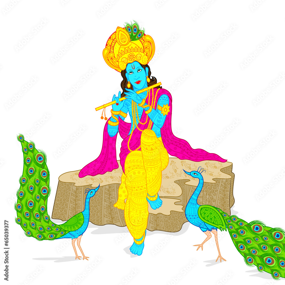 Lord Krishna Stock Vector | Adobe Stock