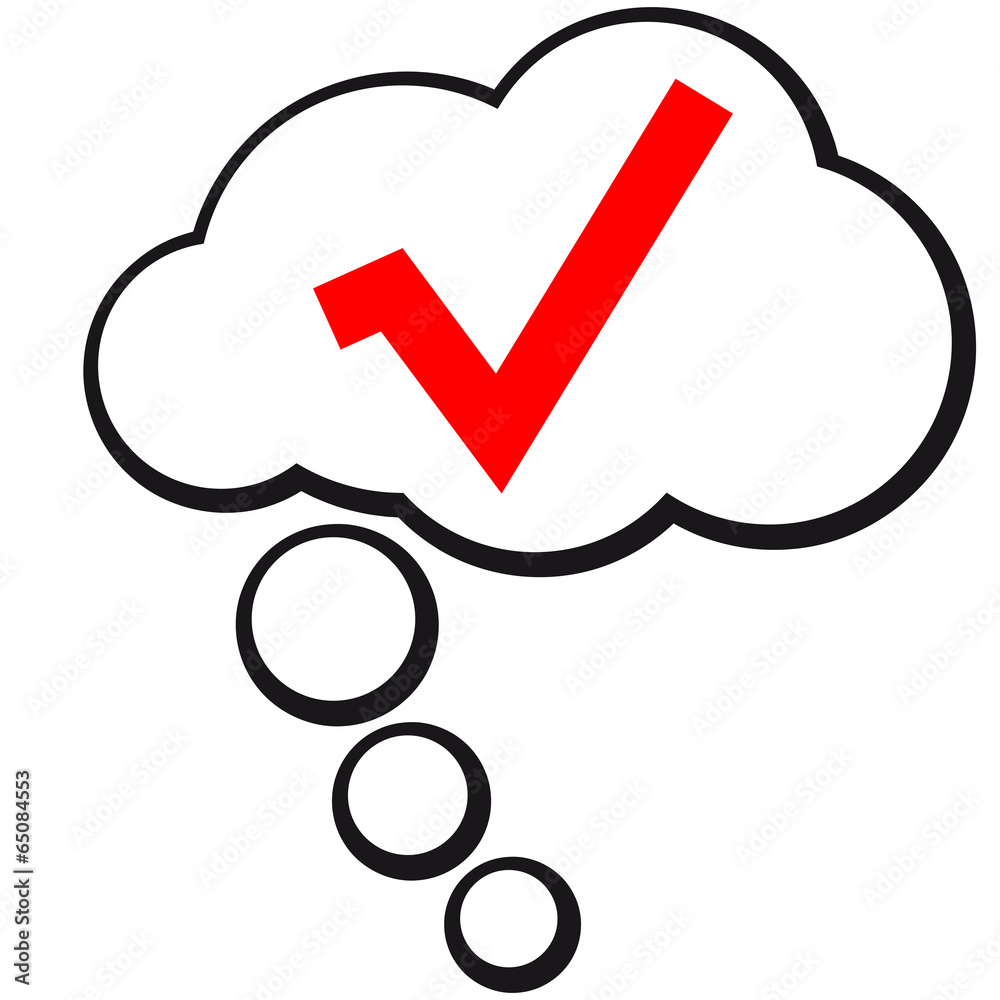 Denkblase Comic Cartoon Haken Stock Illustration | Adobe Stock