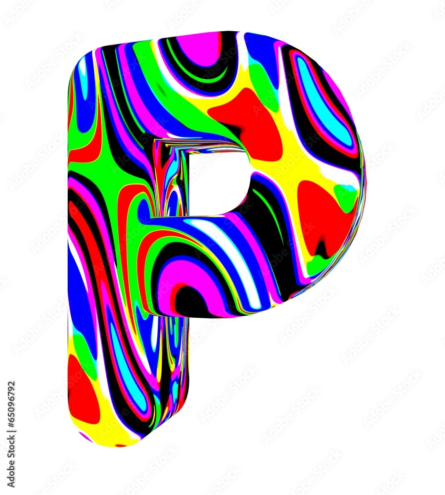 Colorful Letter P