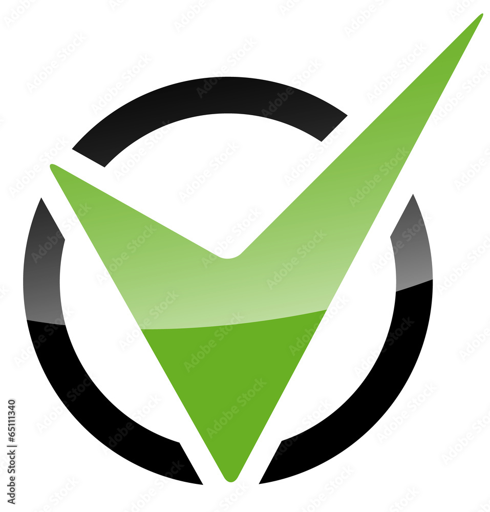 Haken Icon im Kreis – Abgehakt! Stock-Vektorgrafik | Adobe Stock