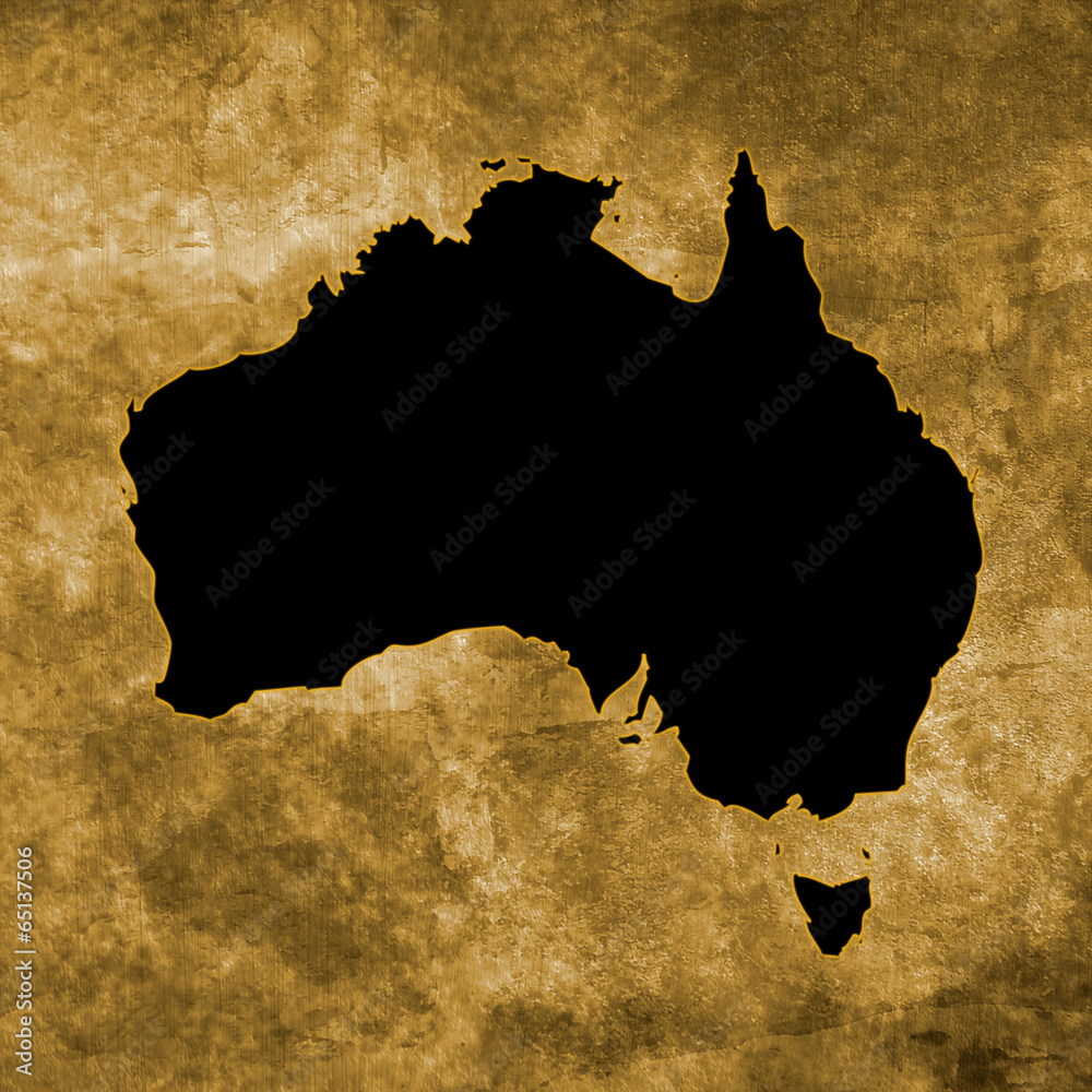 Grunge illustration with the map of Australia Stock Illustration ...