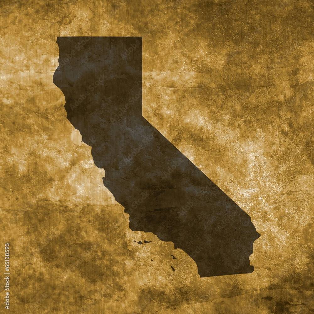 Grunge illustration with the map of California Stock Illustration ...