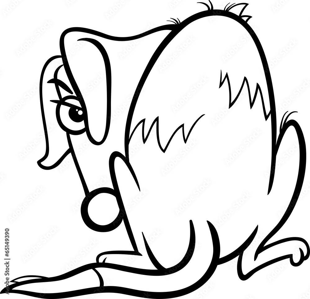 poor homeless dog coloring page Stock Vector | Adobe Stock