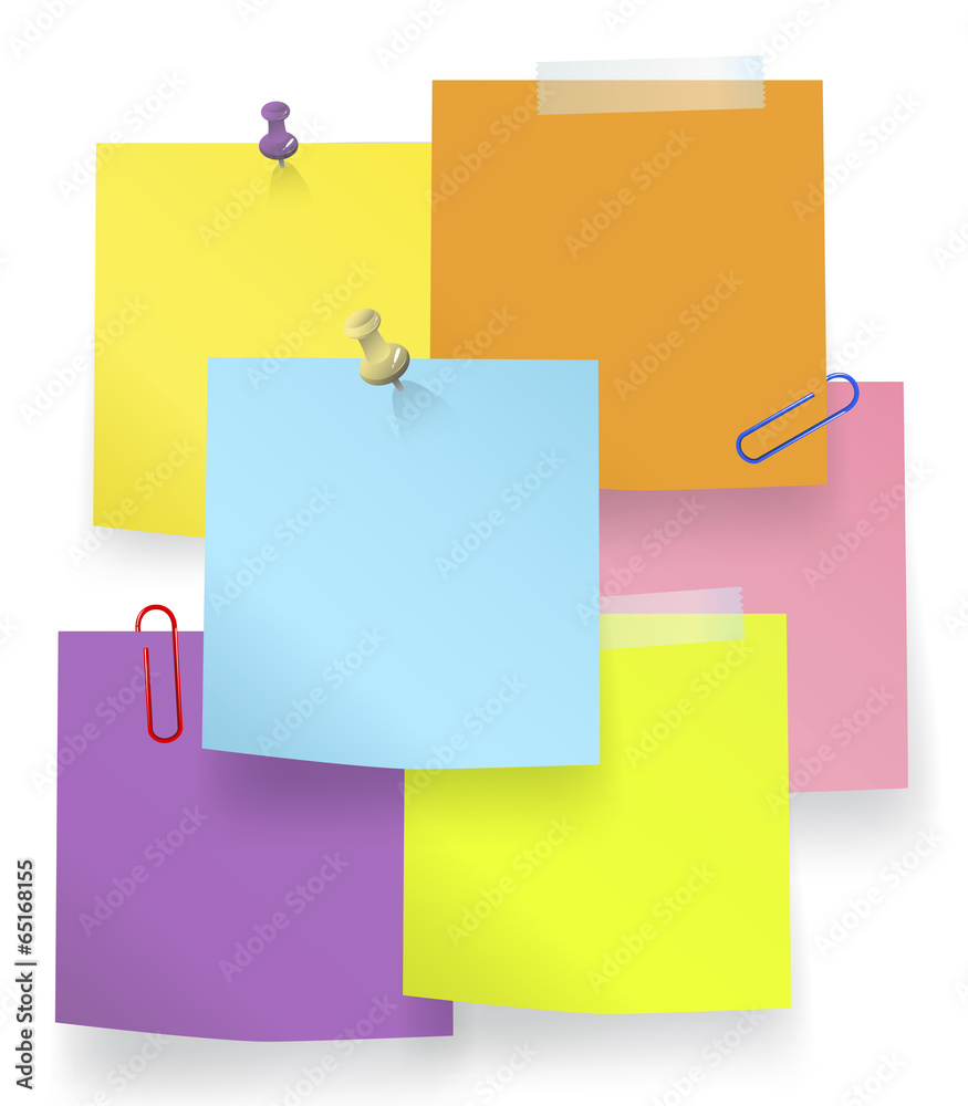 Vector of Multi-Colored Sticky Notes Stock Vector | Adobe Stock