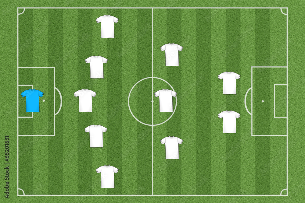 Fussballfeld Team Aufstellung Stock Photo | Adobe Stock