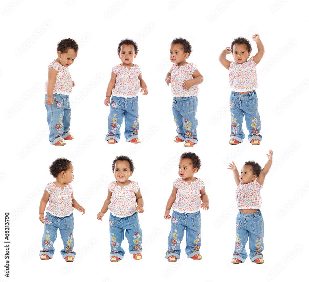 Sequence of a african baby standing Stock Photo | Adobe Stock