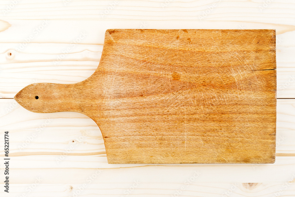 Worn butcher block cutting and chopping board as background Stock Photo ...