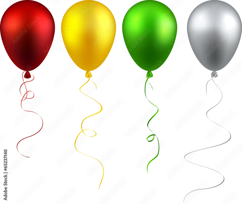 Set of realistic balloons. Stock Vector | Adobe Stock