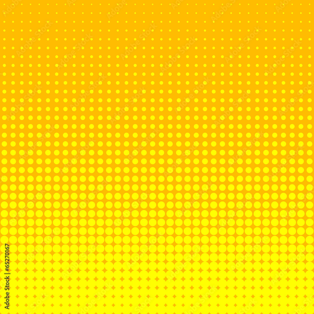 Vector halftone dots. Yellow dots on background. Stock Vector | Adobe Stock