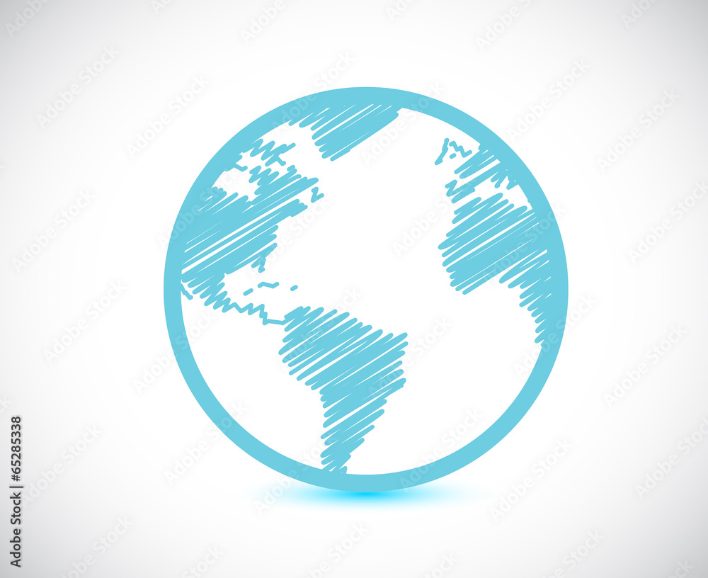 globe world map illustration design Stock Illustration | Adobe Stock