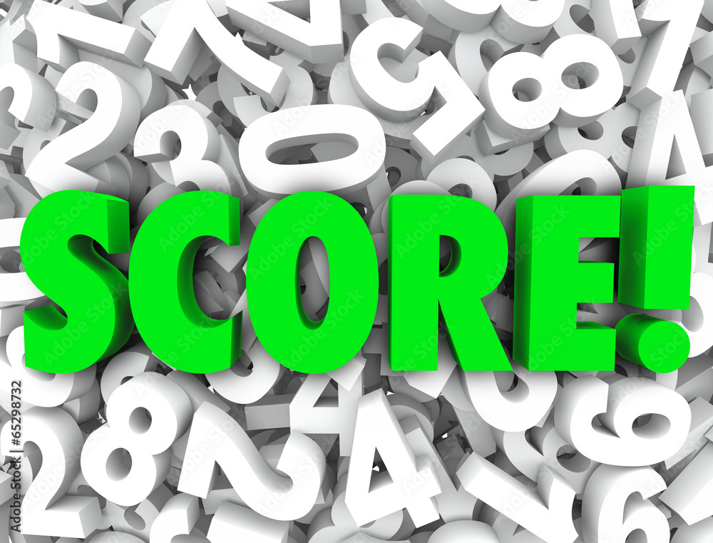 Score Word Numbers Background Final Tally Evaluation Grade Ratin Stock ...