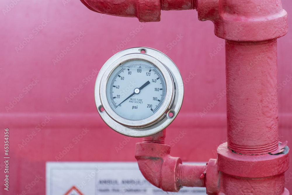 pressure gauge in oil and gas industry Stock Photo | Adobe Stock