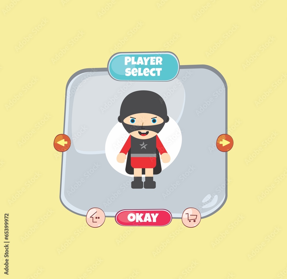 hero character option game assets element Stock Vector | Adobe Stock