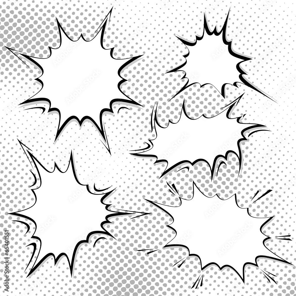 Bomb explosion comic style templates Stock Vector | Adobe Stock