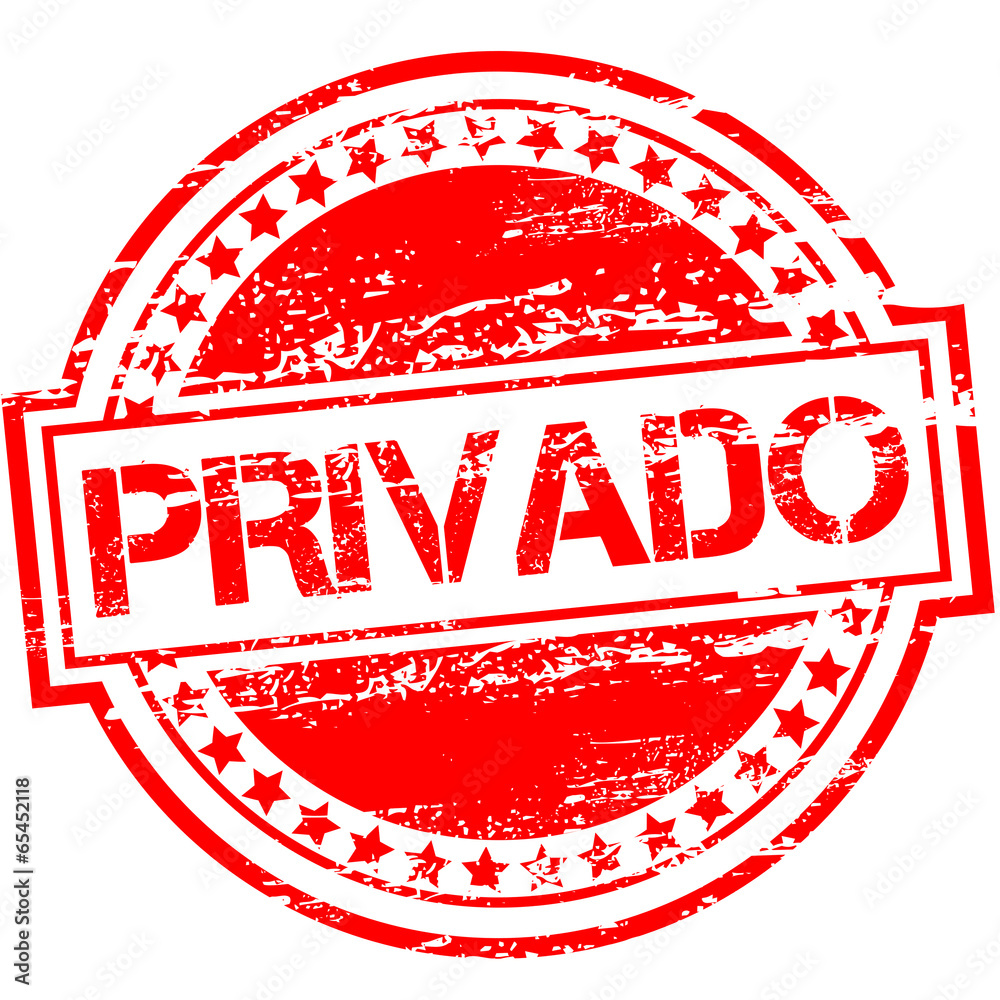 Carimbo - palavra privado Stock Illustration | Adobe Stock