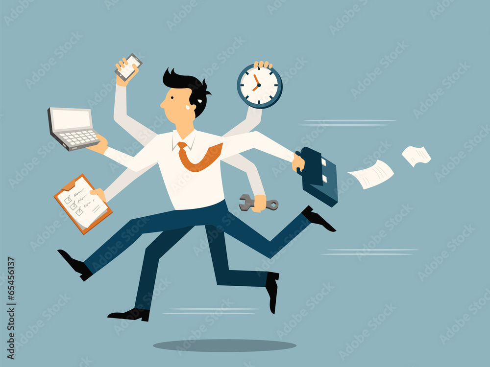 Very busy business Stock Vector | Adobe Stock