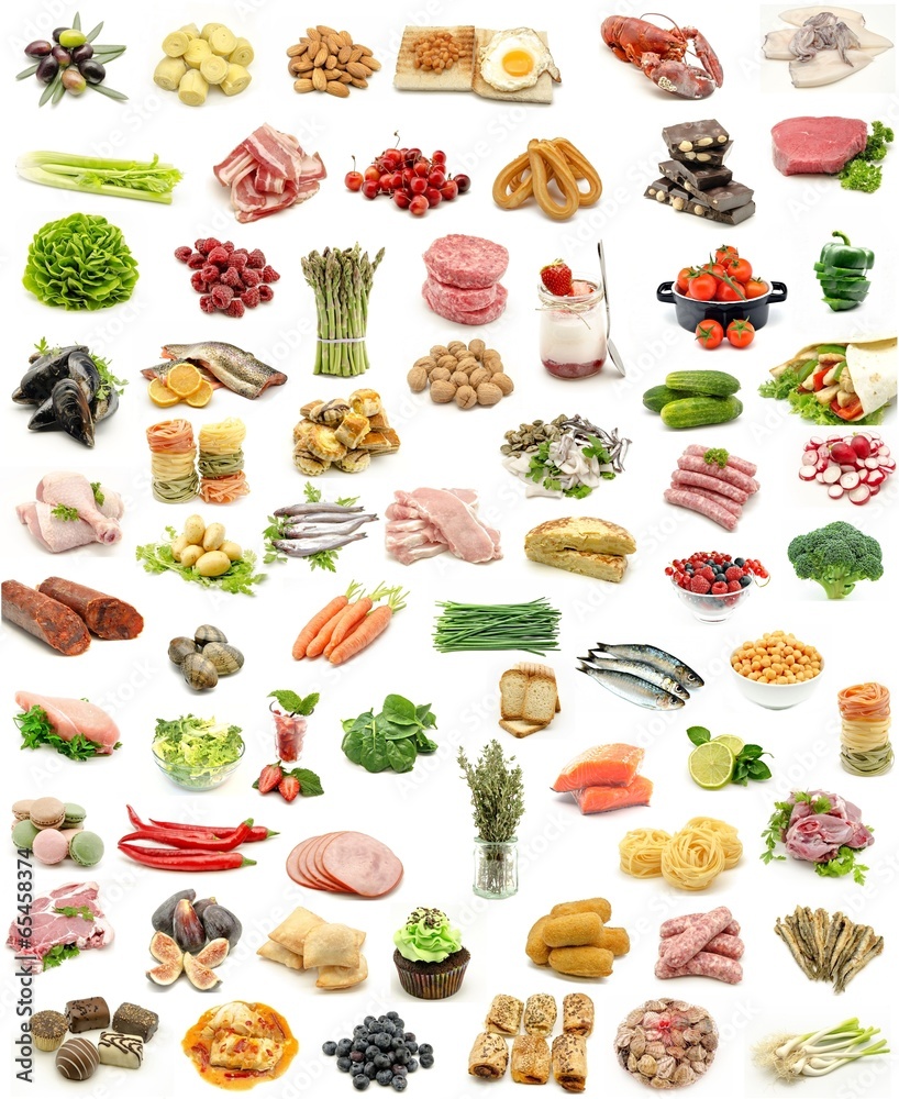 Collage de alimentos Stock Photo | Adobe Stock