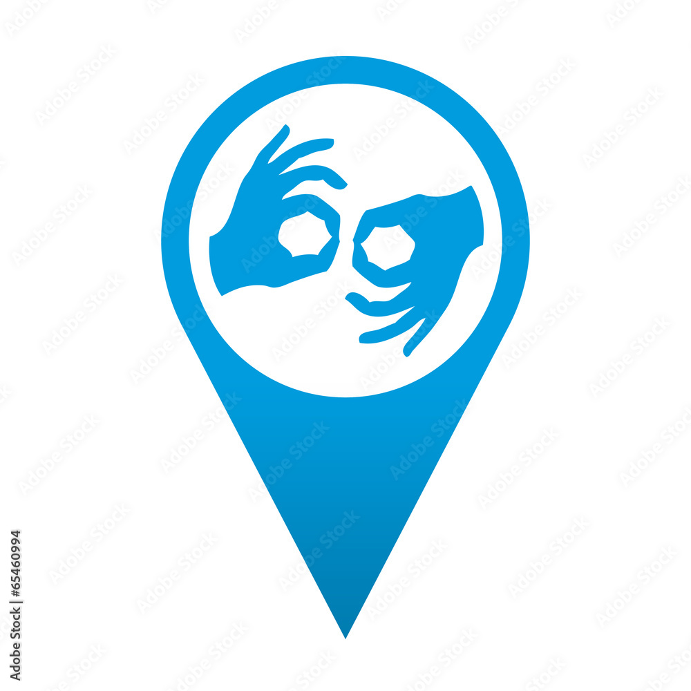 Icono localizacion simbolo lenguaje de signos Stock Illustration ...