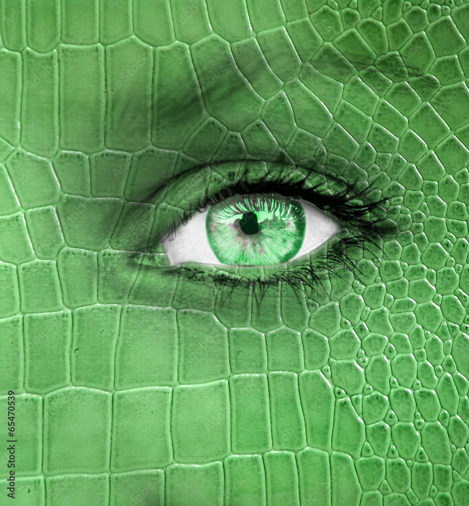 Human face with dragon skin texture Stock Photo | Adobe Stock