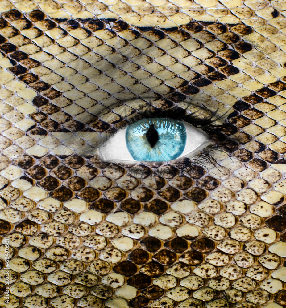 Human face with snake skin texture Stock Illustration | Adobe Stock