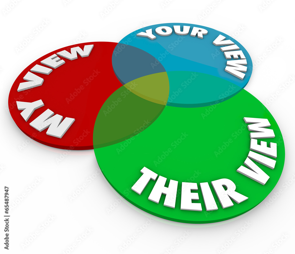 My Your Their View Opinions Venn Diagram Common Shared Interests Stock my-your-their-view-opinions-venn-diagram-common-shared-interests-stock