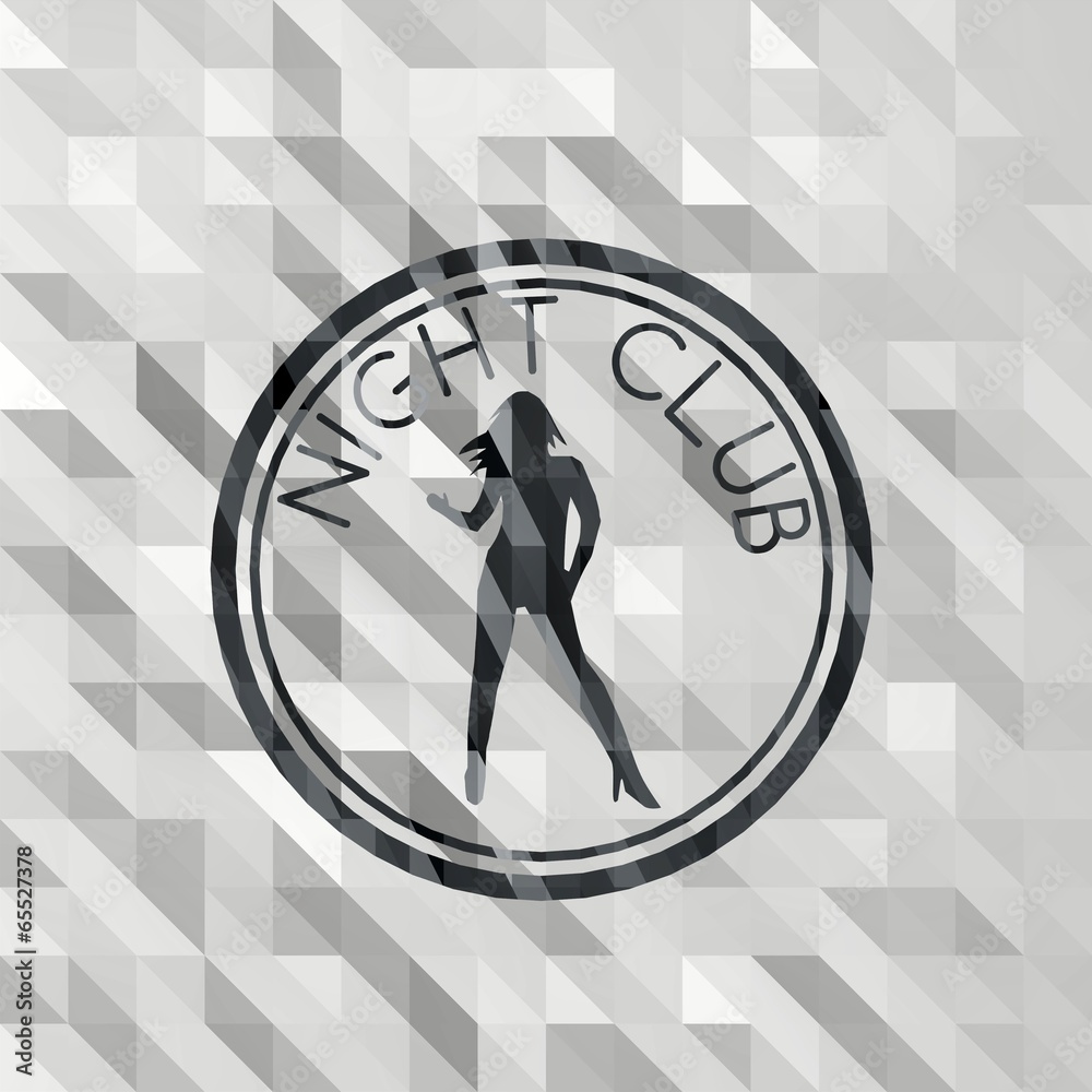 low poly night club symbol Stock Illustration | Adobe Stock