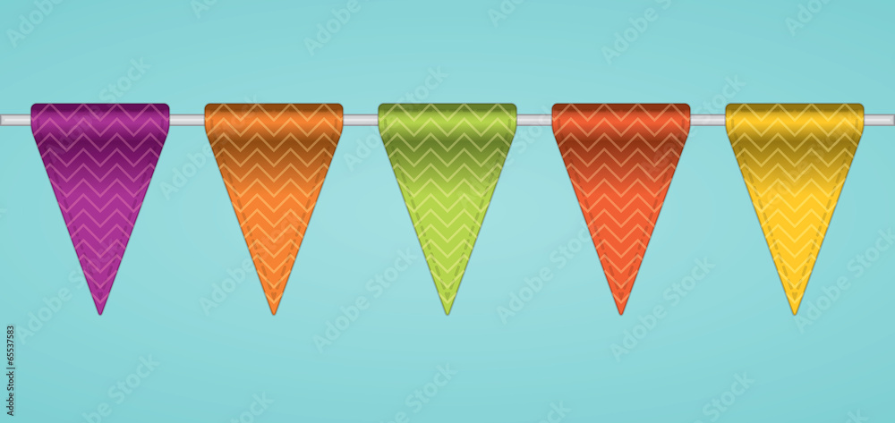 Bunting flags. Vector illustration. Stock Vector | Adobe Stock