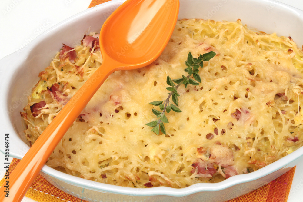 gratin de pâtes Stock Photo | Adobe Stock