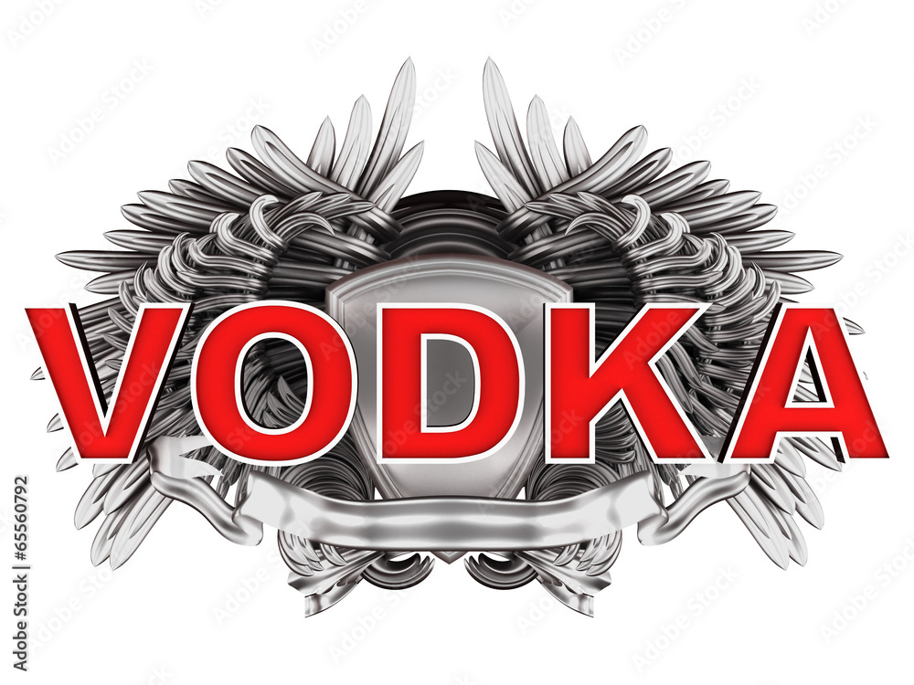 vodka label with wings Stock Illustration | Adobe Stock