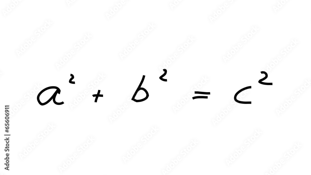 Formel Mathematik Hypotenuse Kathete Satz des Pythagoras Stock Video ...
