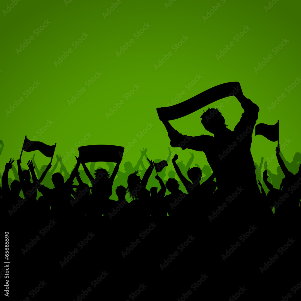 Soccer or Football crowd background Stock Vector | Adobe Stock