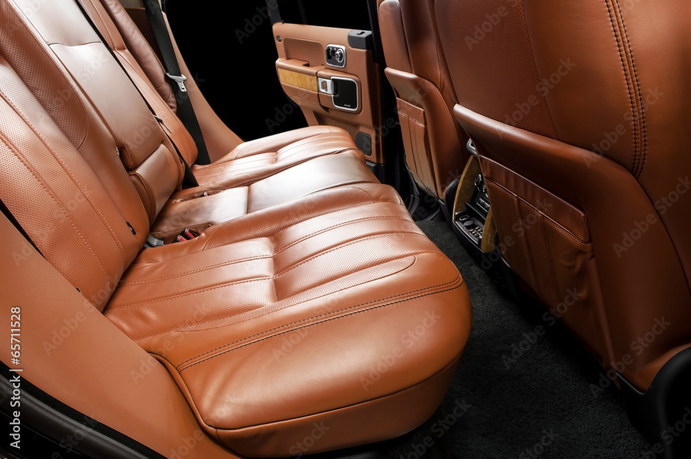 Modern car interior. Rear seats. Stock-Foto | Adobe Stock