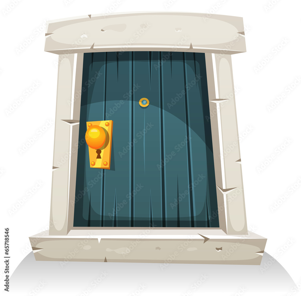 Cartoon Door Stock Vector | Adobe Stock