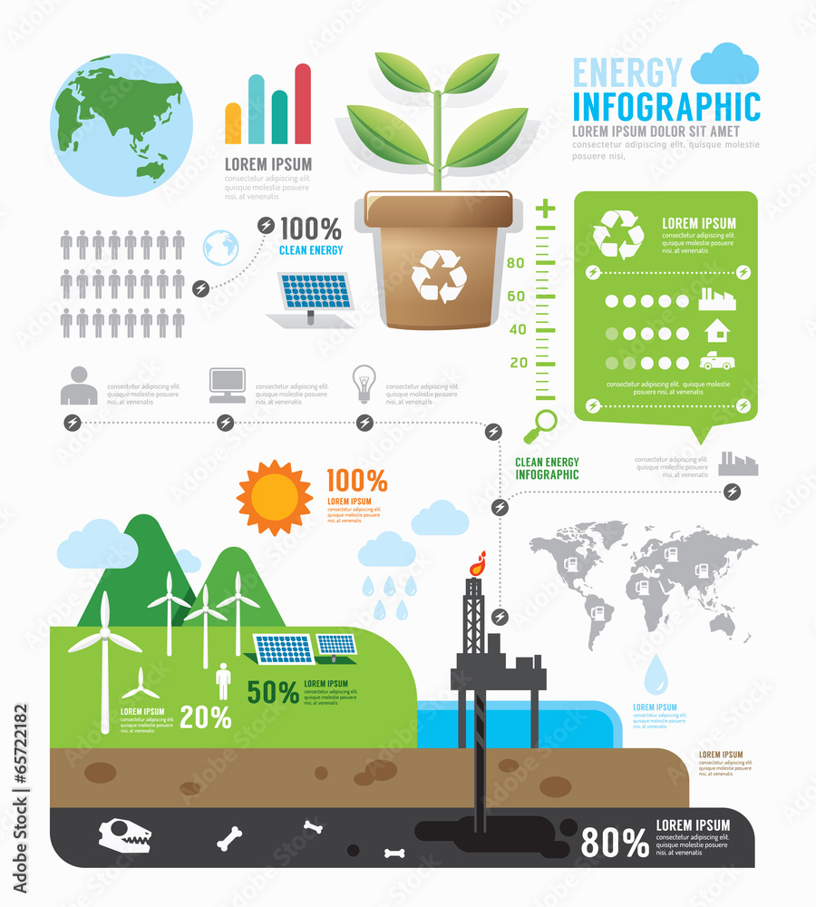 Infographic energy template design . concept vector illustration Stock ...