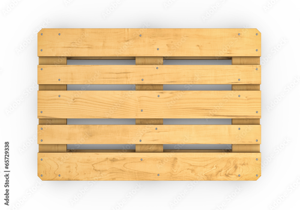Wooden pallet isolated on white background Stock Photo | Adobe Stock