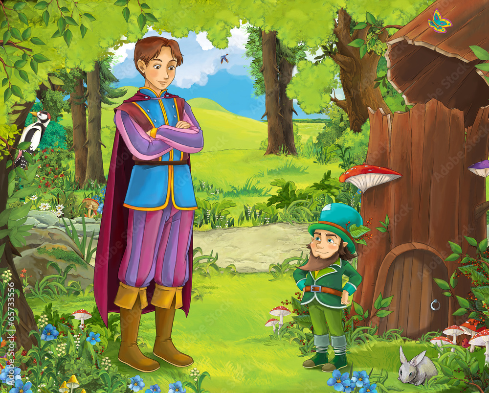 Cartoon fairy tale - illustration for the children ilustração do Stock ...