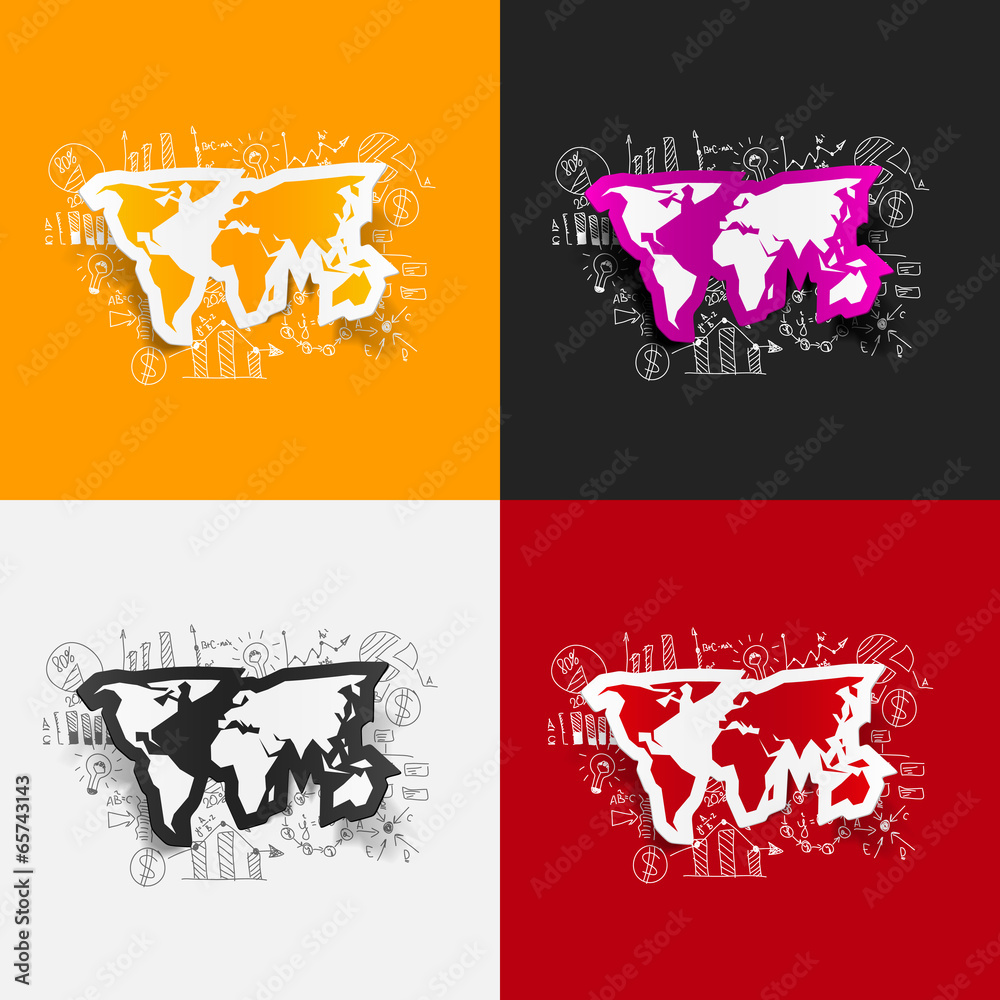 Drawing business formulas: map Stock Vector | Adobe Stock