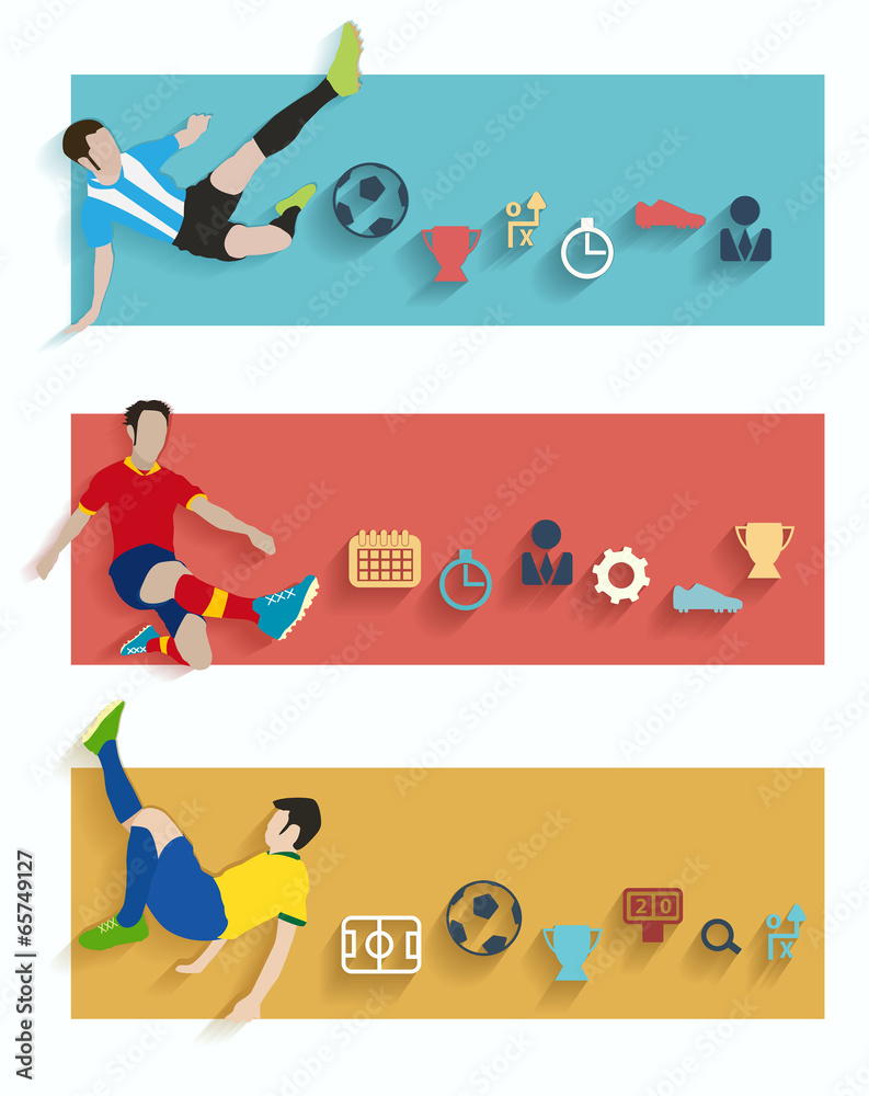 soccer players banner design sign and symbol Stock Vector | Adobe Stock